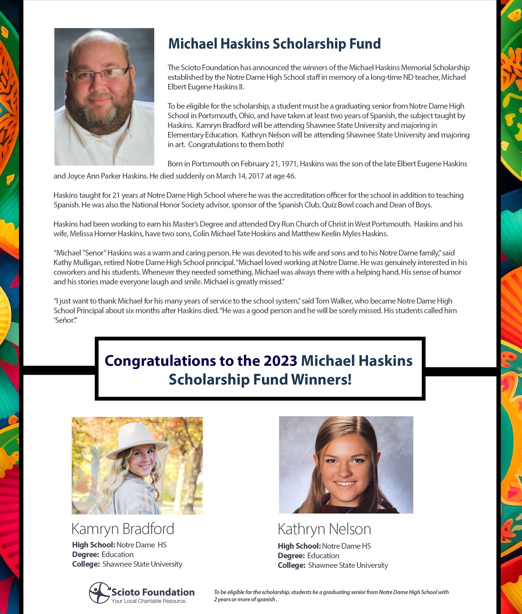 Congratulations to Kamryn Bradford and Kathryn Nelson in receiving the ...